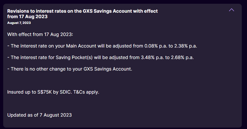 GXS offers fuss-free 3.48% 2.68% interest on your savings, is there a ...